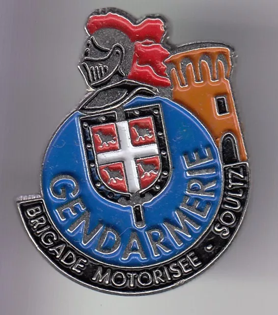 Rare Pins Pins Gendarmerie Bmo Bmw Moto Blason Brigade Alsace