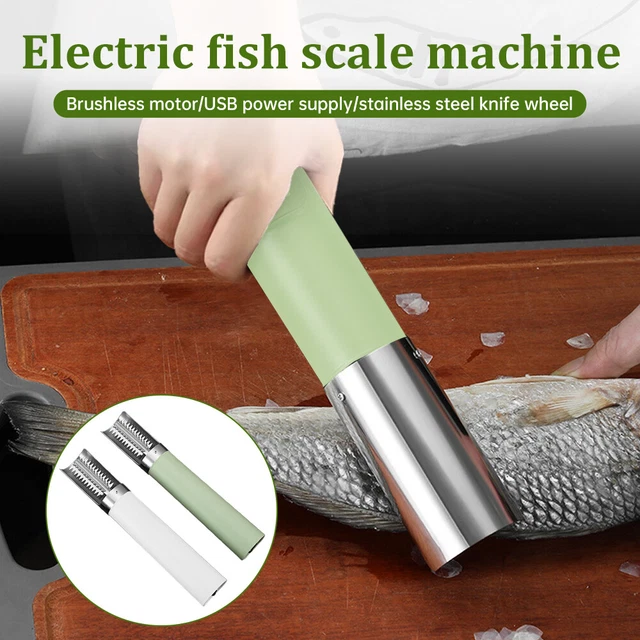 FISH SCALE REMOVER Electric Scraper Automatic Cordless Portable Scaler ...