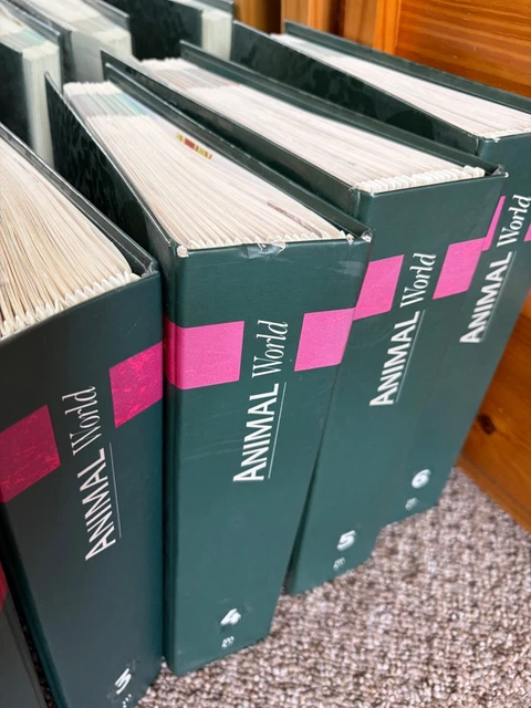 ANIMAL WORLD MARSHALL Cavendish Complete Set 1-96 with original binders ...