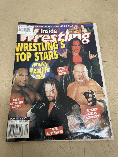 ORIGINAL WWF WCW Retro Inside Wrestling Magazine 1998 Top Stars Rock ...
