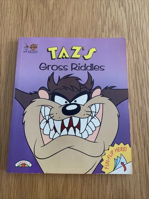 LOONEY TUNES WARNER Bros Movie World Taz’s Gross Riddles Book $8.00 ...