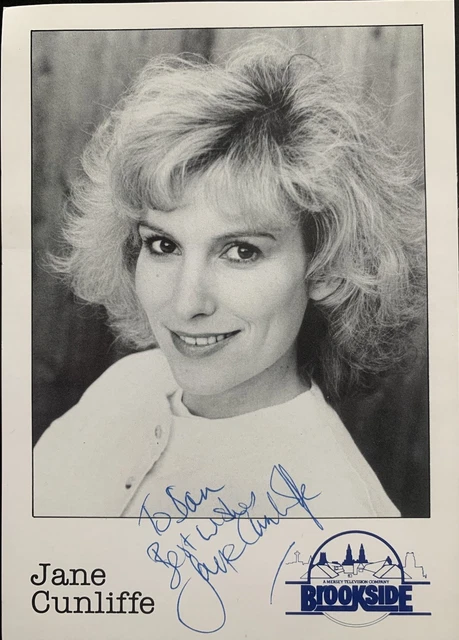 JANE CUNLIFFE TV Actress (Brookside Laura Wright) Vintage Hand Signed ...