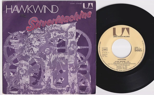 HAWKWIND * SILVER Machine * 1972 French 45 * SPACE Rock PSYCH PROG ...
