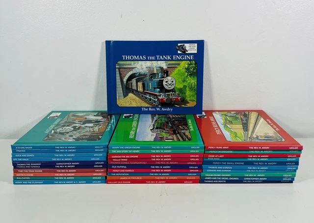 THOMAS THE TANK Engine Book Club Bundle x31 Books Rev W Awdry Grolier ...