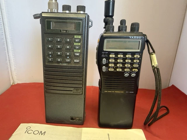 YAESU FT-530 DUAL Band & Icom IC-U16T 70cm Handheld Amateur Radio ...