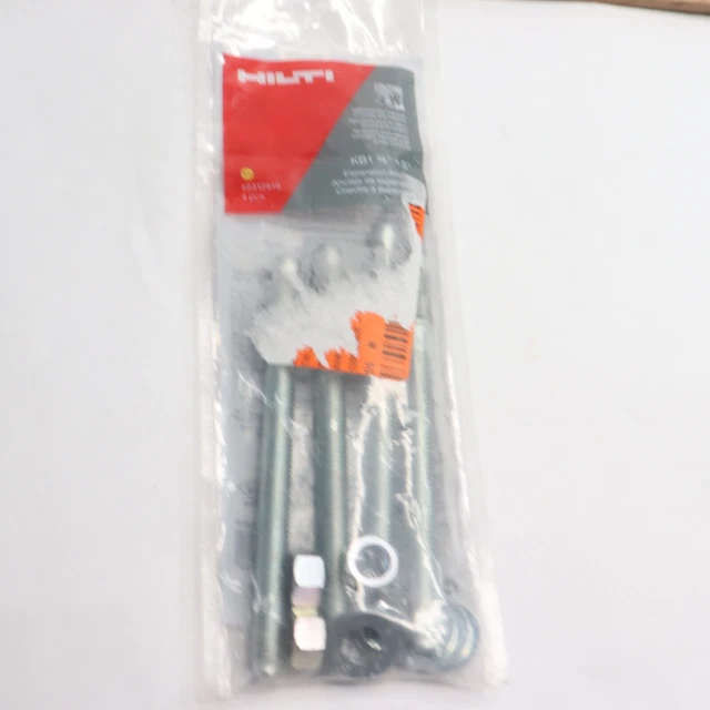 KWIK BOLT CONCRETE Wedge Anchor Carbon Steel 1 Long Thread 3/8" x 5 ...