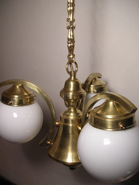 ART DECO MESSINGLAMPE Vollmessing Kugellampe ca. 1930 antik EUR 220,00 - PicClick FR