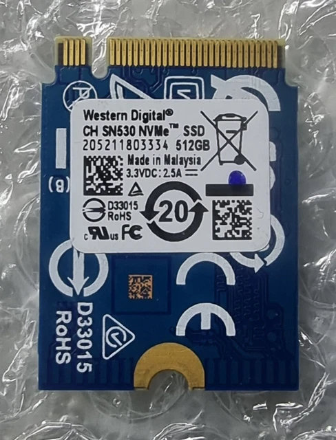 WD CH SN530 512GB M2 2230 NVMe SSD For XBox Microsoft Surface Steam ...
