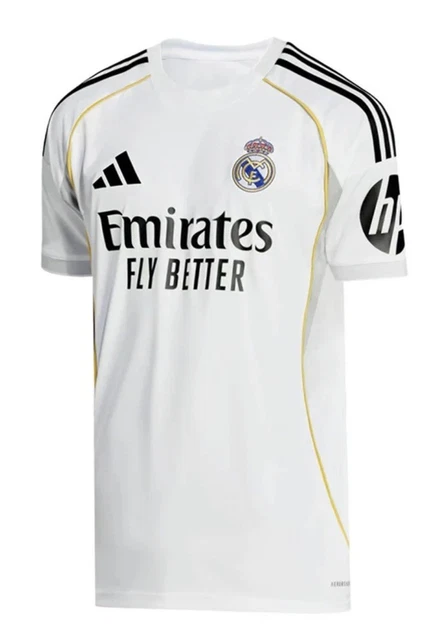 ADIDAS REAL MADRID Fly Emirates 2025/26 Soccer Football Home Jersey NWT ...