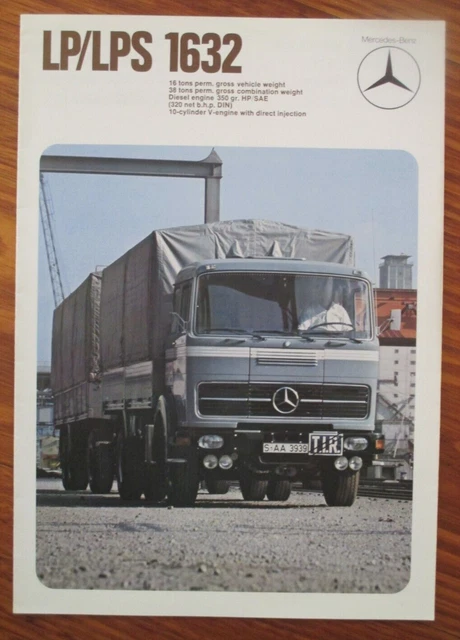 MERCEDES-BENZ LP/LPS 1632 Truck brochure. Original from 1974 $30.00 ...