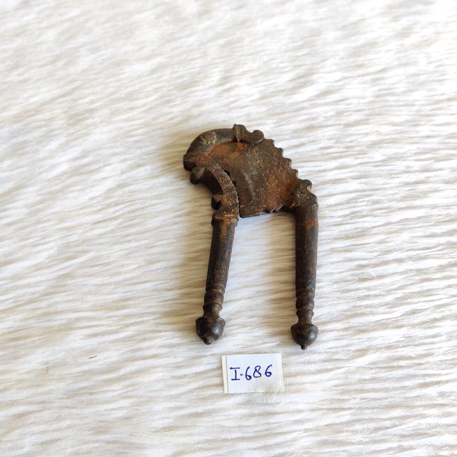 18C VINTAGE PRIMITIVE Mythological Animal Figure Iron Betel Nut Cutter ...