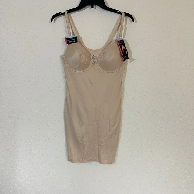 MAIDENFORM 2039 COMFORT Devotion Firm Shapewear Foam Cup Full Slip Nude ...