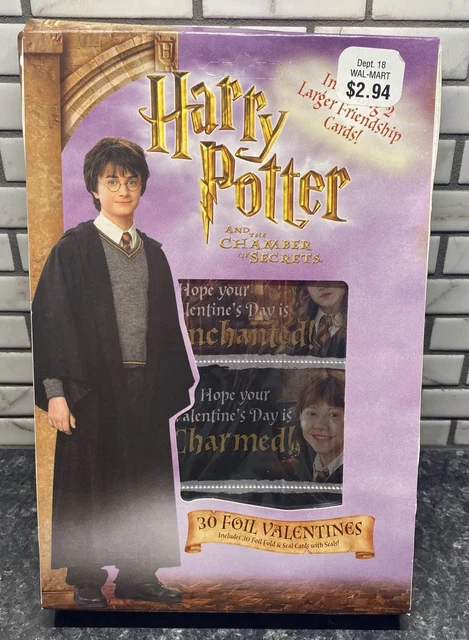 HARRY POTTER~CHAMBER OF SECRETS~30 FOIL VALENTINE CARDS w/SEALS + 2 ...