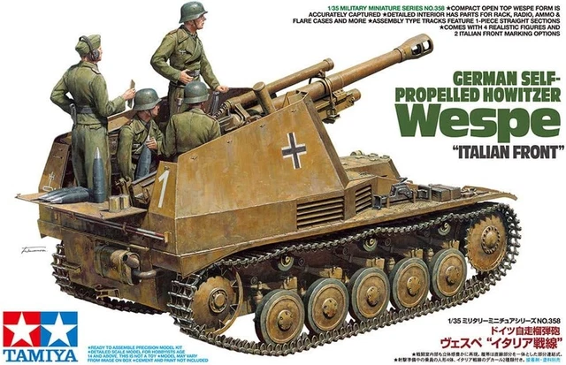 TAMIYA 1/35 MILITARY No.358 GERMAN SELF-PROPELLED HOWITZER WESPE kit ...
