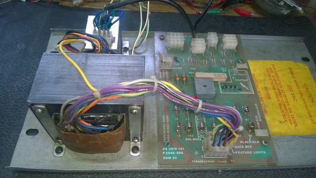 BALLY PINBALL TRANSFORMER & Rectifier Board with Mounting Bracket 100% ...