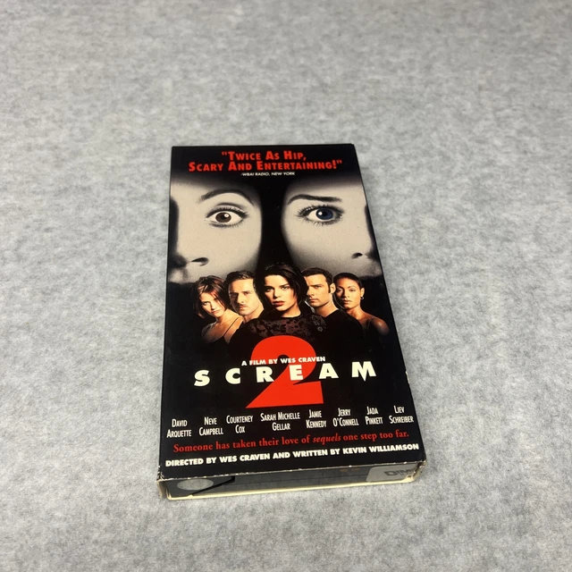 SCREAM 2 HORROR Movie VHS Tape Untested Blockbuster Video Ghost Face ...