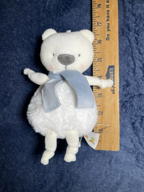 BUNNIES BY THE Bay Roly Poly Boris Polar Bear White Small Plush Baby ...
