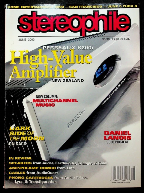 STEREOPHILE MAGAZINE JUNE 2003 Perreaux R200i Amp Audes Earthworks ...