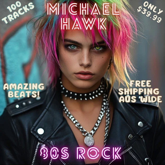 MICHAEL HAWK - 80s Rock 2026 Instrumental Music - 100 TRACKS - USB $39. ...