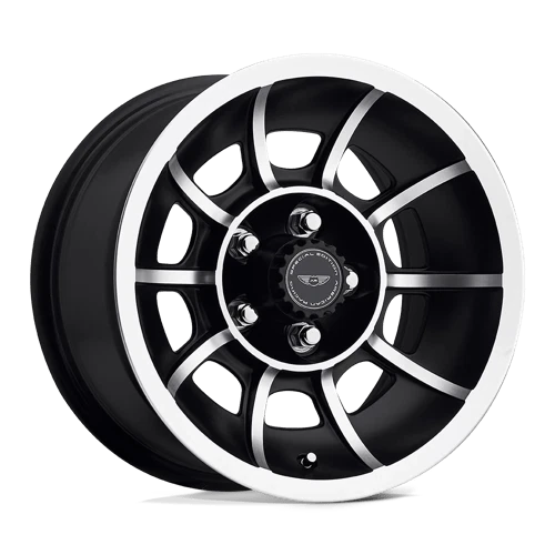 AMERICAN RACING VINTAGE Vn47 Vector 15X7 5/114.3 Et0 Cb86 Black Alloy ...