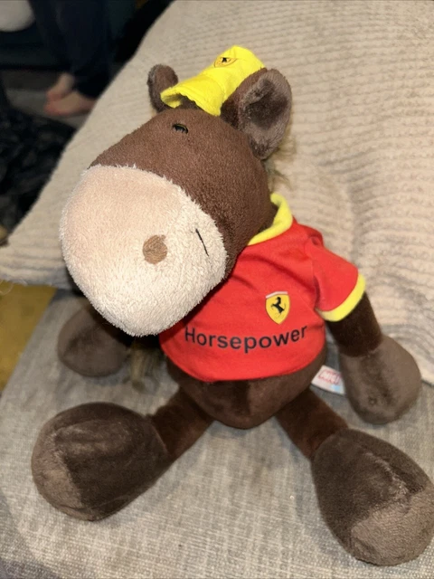 NICI SPORTS OFFICIAL Ferrari Product. Brown Horse Plush Soft Toy ...