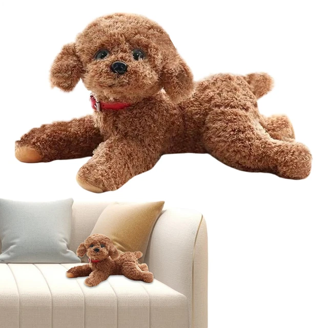REALISTIC SIMULATION TEDDY Dog Plush Doll Toy Fluffy Puppy Companion ...