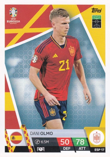 TOPPS MATCH ATTAX Trading Card Football EURO 2024 ESP 17: Dani Olmo ...