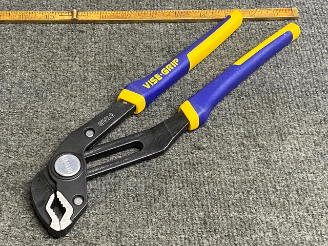 IRWIN VISE-GRIP GROOVELOCK V-Jaw Locking Soft Grip Pliers 12" GV12 ...