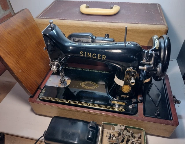 1950S VINTAGE RETRO SINGER 99K Electric Sewing Machine With Accessories ...