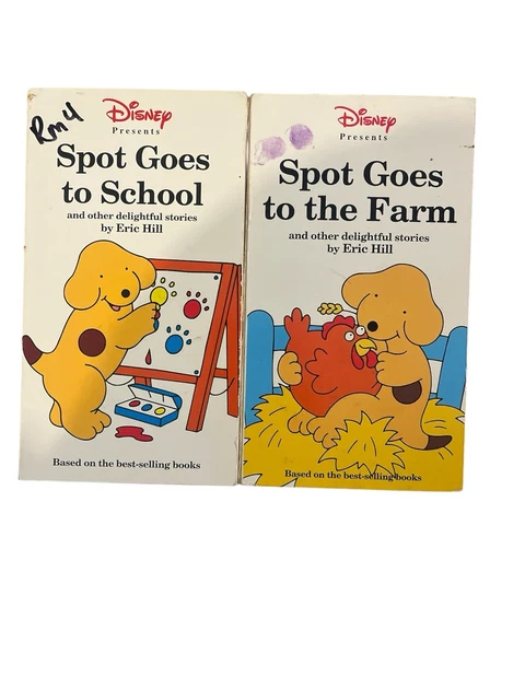 DISNEY SPOT GOES To School And Spot Goes To The Farm VHS Lot Excellent ...