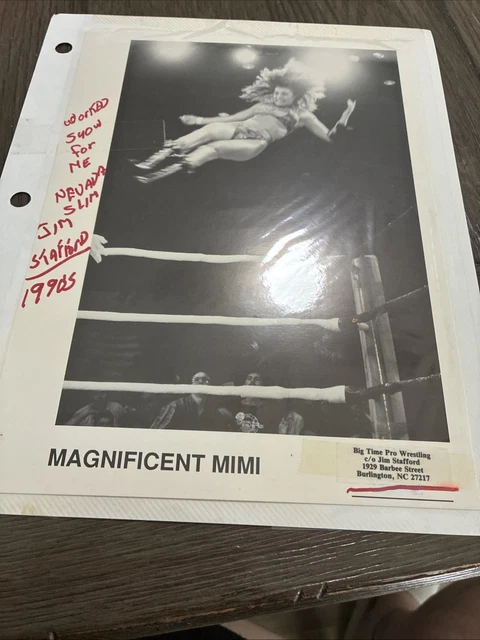 PICTURE OF MAGNIFICENT Mimi Wrestler 8x10 Vintage Press Photo Wrestling ...