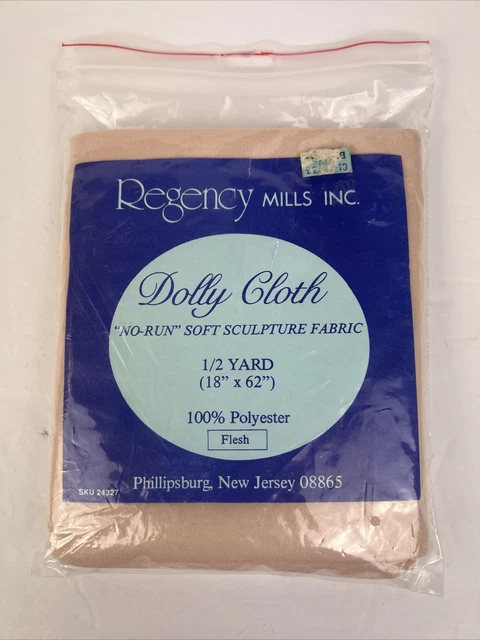 REGENCY MILLS DOLLY Cloth FLESH Soft Sculpture Fabric 18X62 Poly No Run ...