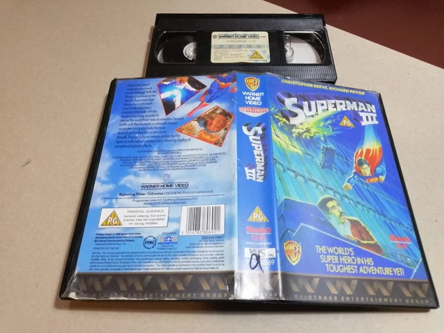 SUPERMAN III (1983) - RARE U.K. 1988 Warner Super Heroes VHS Issue ...