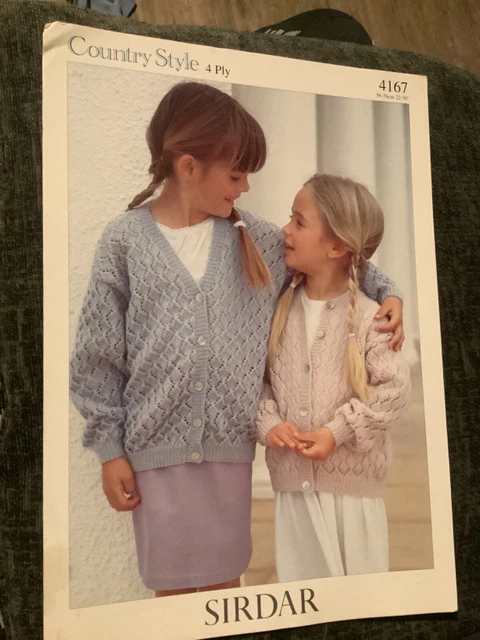 SIRDAR COUNTRY STYLE Girls Cardigans 4 Ply Knitting Pattern £0.99 ...