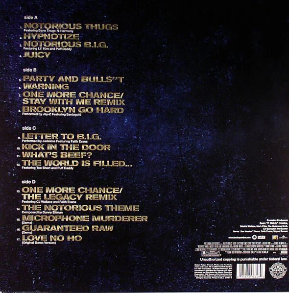 NOTORIOUS B.I.G. NOTORIOUS (Music From And Inspired By The Original ...
