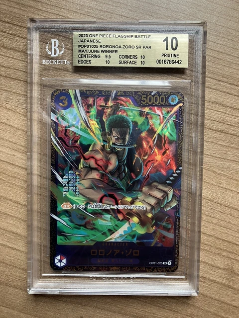 BGS 10 ONE Piece Card Game - Roronoa Zoro OP01-025 Flagship Battle 2023 Promo EUR 1.999,00 ...
