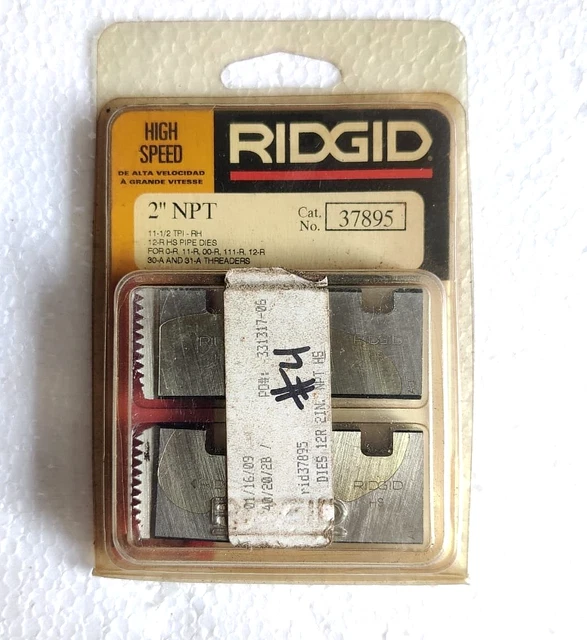RIDGID 37895 2& Npt 11-1/2 Tpi-Rh Die Set £135.85 - PicClick UK