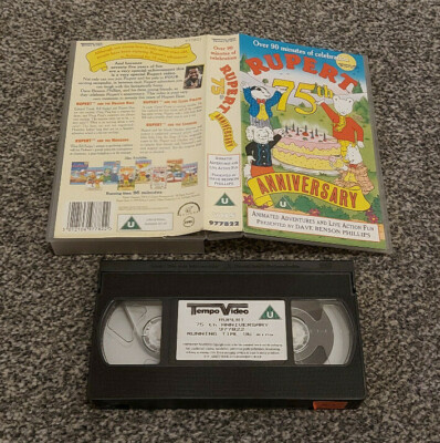 RUPERT THE BEAR Rupert 75Th Anniversary Pal Vhs Video Kids Children £17 ...