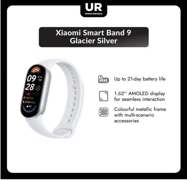 ORIGINAL XIAOMI SMART Band 9 Global 1.62 inch AMOLED Screen 5ATM ...