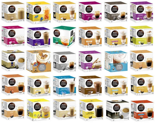 NESCAFE DOLCE GUSTO Coffee Capsules Pods Full Range Over 30 Flavours 8 ... NESCAFE DOLCE GUSTO Coffee Capsules Pods Full Range Over 30 Flavours 8 ...
