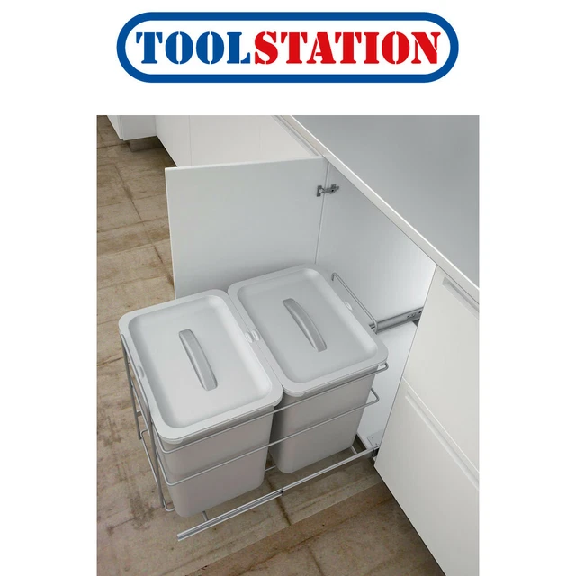 HAFELE 400MM PULL Out Waste Bins 2 x 16L £39.98 - PicClick UK