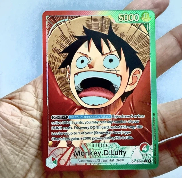 ONE PIECE TCG OP13-001 Monkey D. Luffy Alt Art Leader AA Card Game CCG ...