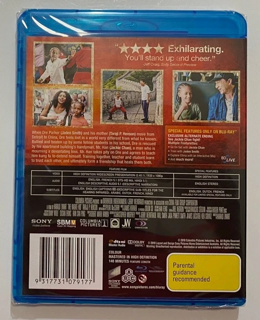 THE KARATE KID Blu Ray Movie 2010 Film Jaden Smith Jackie Chan Action ...