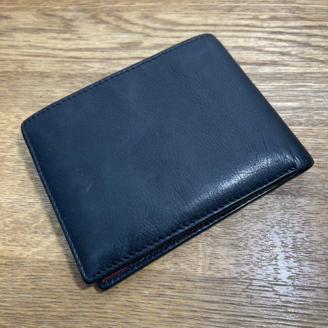 VISCONTI MEN'S BLACK leather bi-fold wallet £10.99 - PicClick UK