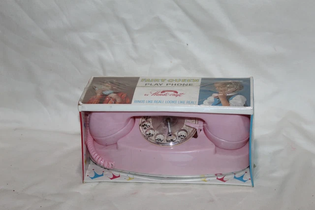 VINTAGE HANDI-CRAFT PINK fairy queen dial telephone sealed in the box ...