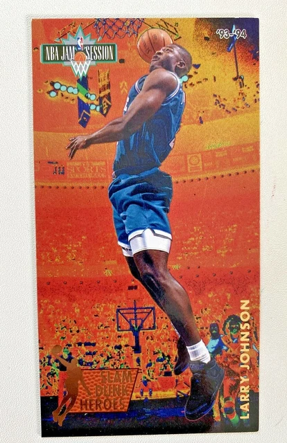CARTE D'INSERTION LARRY Johnson 1993-94 NBA Jam Session "Slam Dunk ...