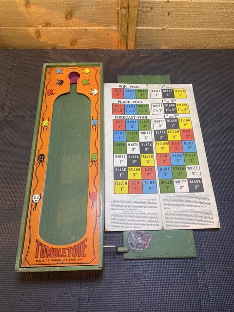 VINTAGE TUMBLETOTE GAMBLER Boardgame Made In Harbourne England £50.00 ...