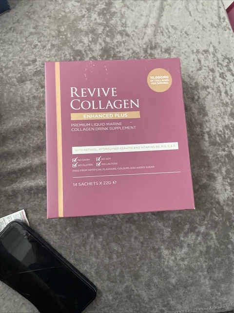 REVIVE MARINE COLLAGEN Enhanced Plus Premium Liquid Drink 10,000mgs 14 ...