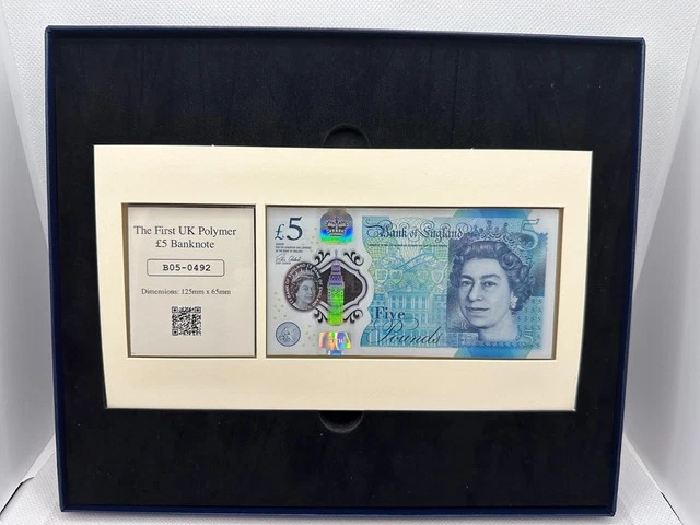 THE FIRST UK Polymer £5 Banknote Westminster Case Limited BO5-0492 £0. ...