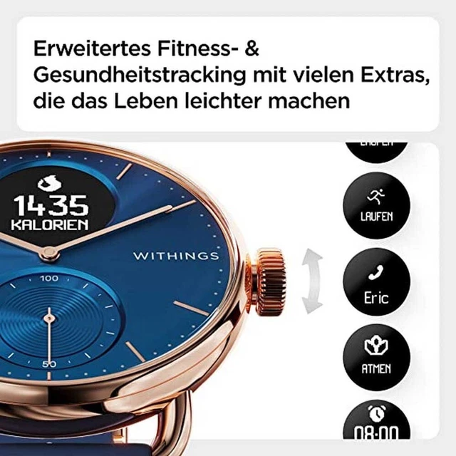 WITHINGS SCANWATCH 38 mm incl. cinturino Milanoise BLUE - orologio ...